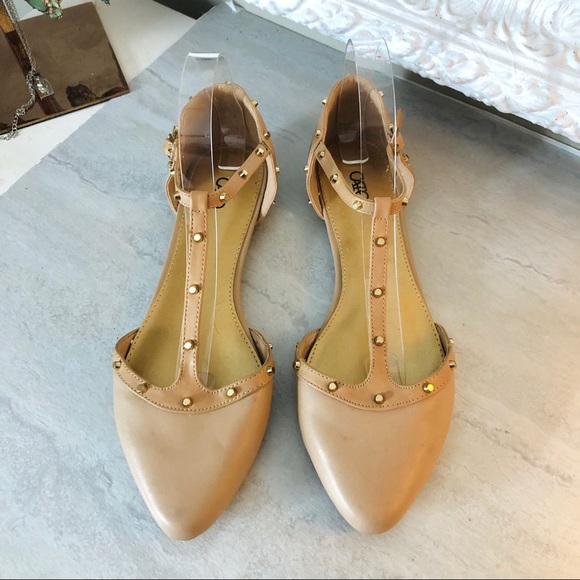 Cato | Shoes | Cato Nude Flats With Gold Tone Studs | Poshmark